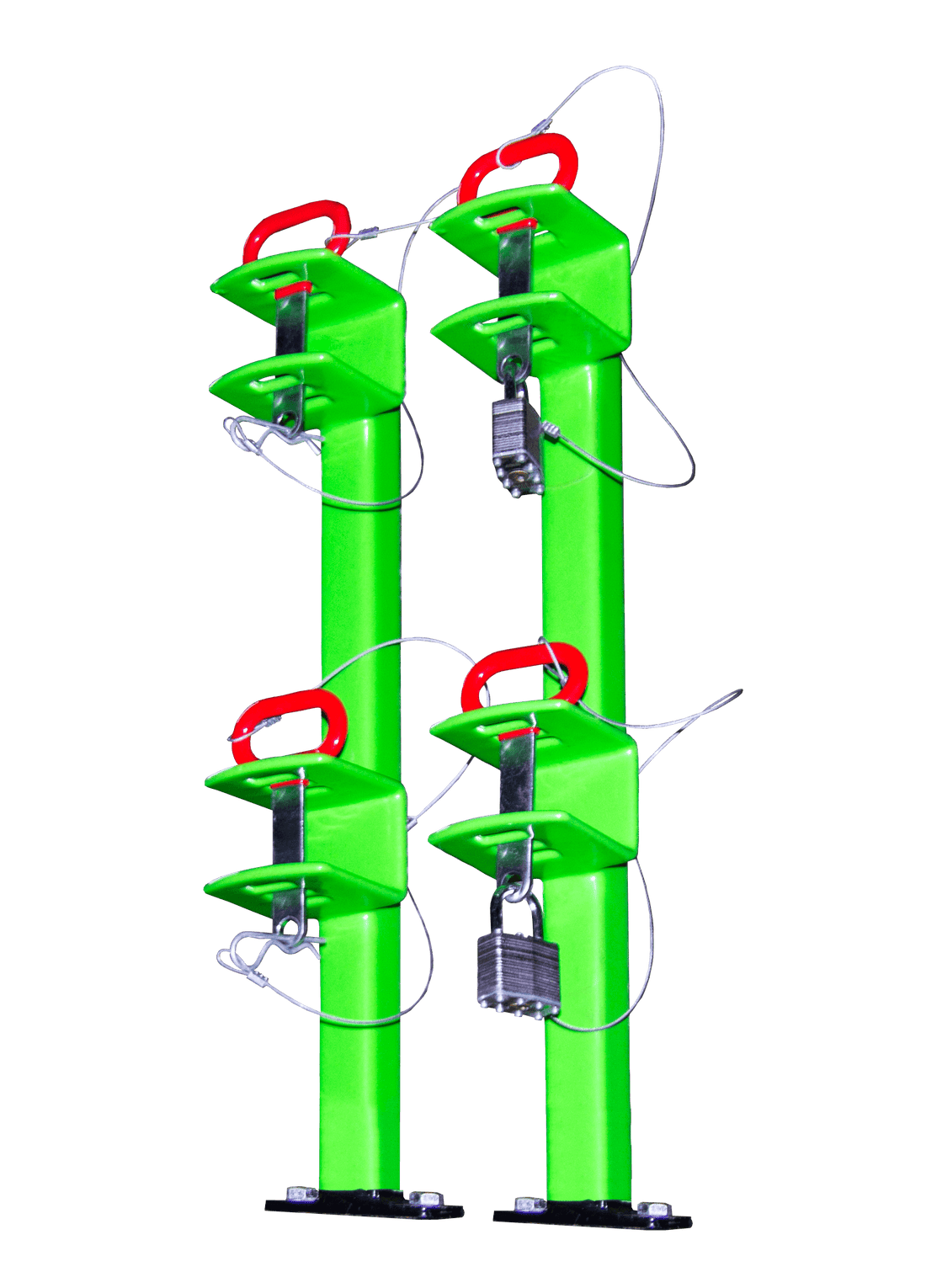 2-Trimmer Lockable Rack for Open Trailers | LA011 – TrailerRacks.com